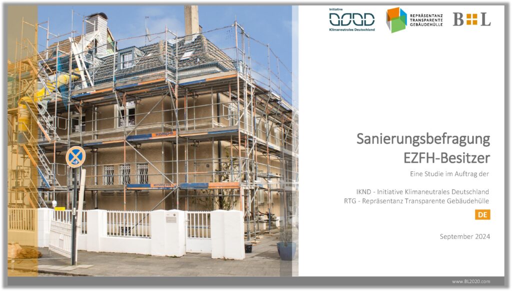 Sanierungsbefragung EZFH-Besitzer - Verband Fenster + Fassade